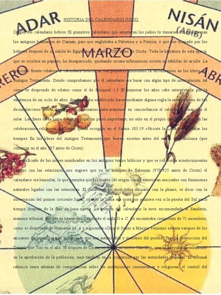 Historia del Calendario Judío | PDF | Calendario hebreo | Calendario