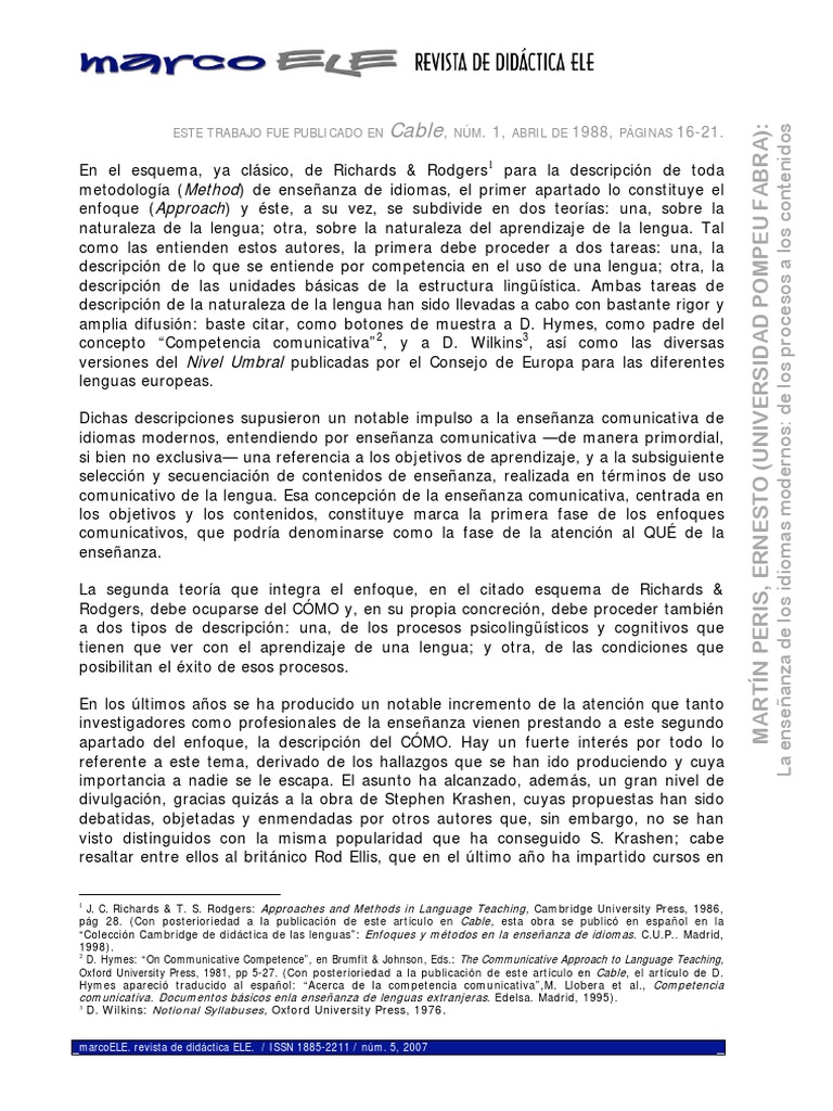 Martin Peris-Idiomas - Modernos PDF | PDF | Aquisición de idioma | Aprendizaje