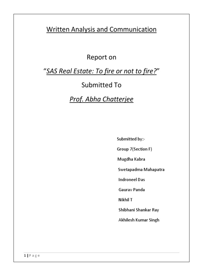 Written Analysis and Communication: Prof. Abha Chatterjee | PDF | Fraud ...