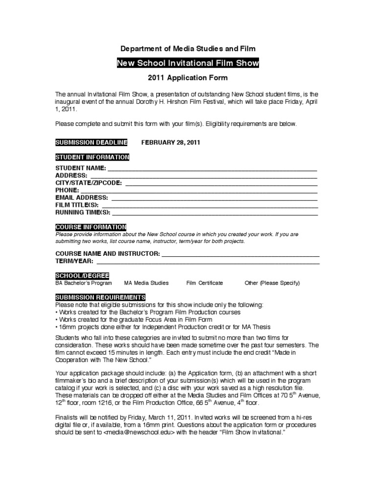 FS Application Form | PDF | Business