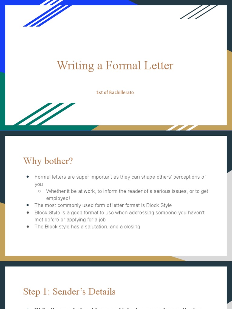 Steps to Write a Formal Letter | PDF | Communication