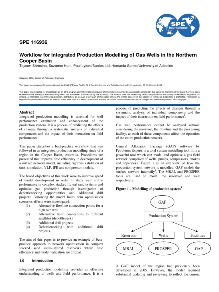SPE 116936 Workflow For Integrated Produ PDF | PDF | Petroleum ...