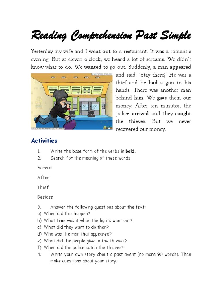 Past Simple Reading | PDF | Social Science | General Fiction