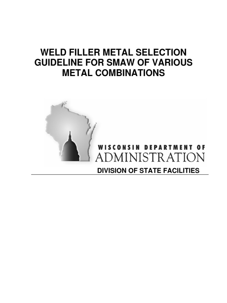 Arc Welding Filler Metal Selection Chart | Welding | Steel