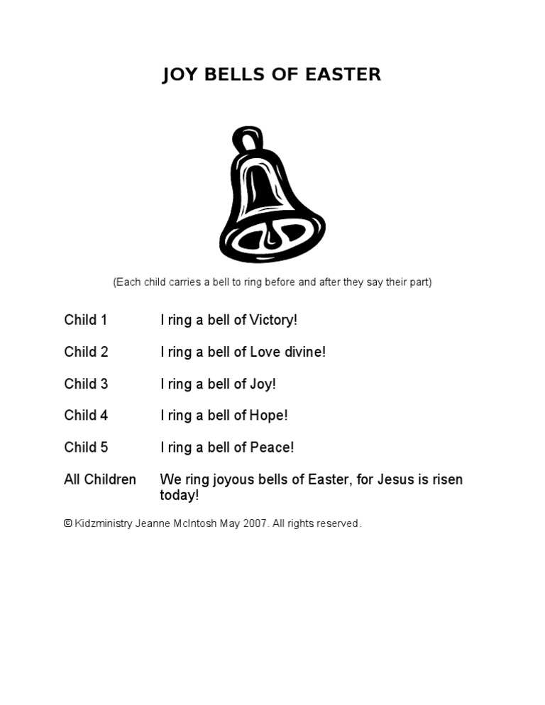 Joy Bells of Easter Recitation | PDF