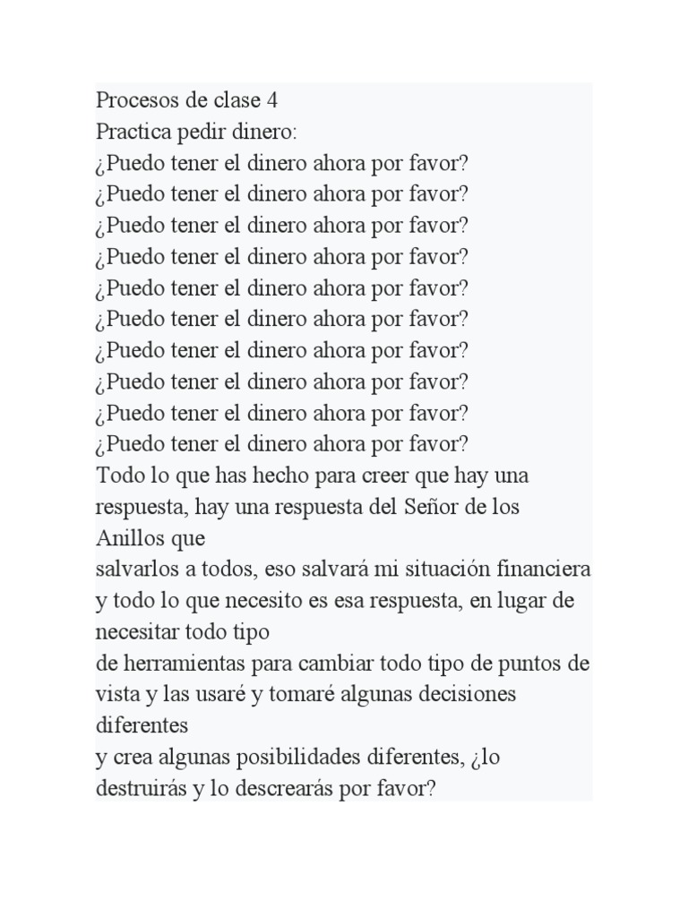 Procesos de Dinero Clase 4 | PDF | Dinero | Science