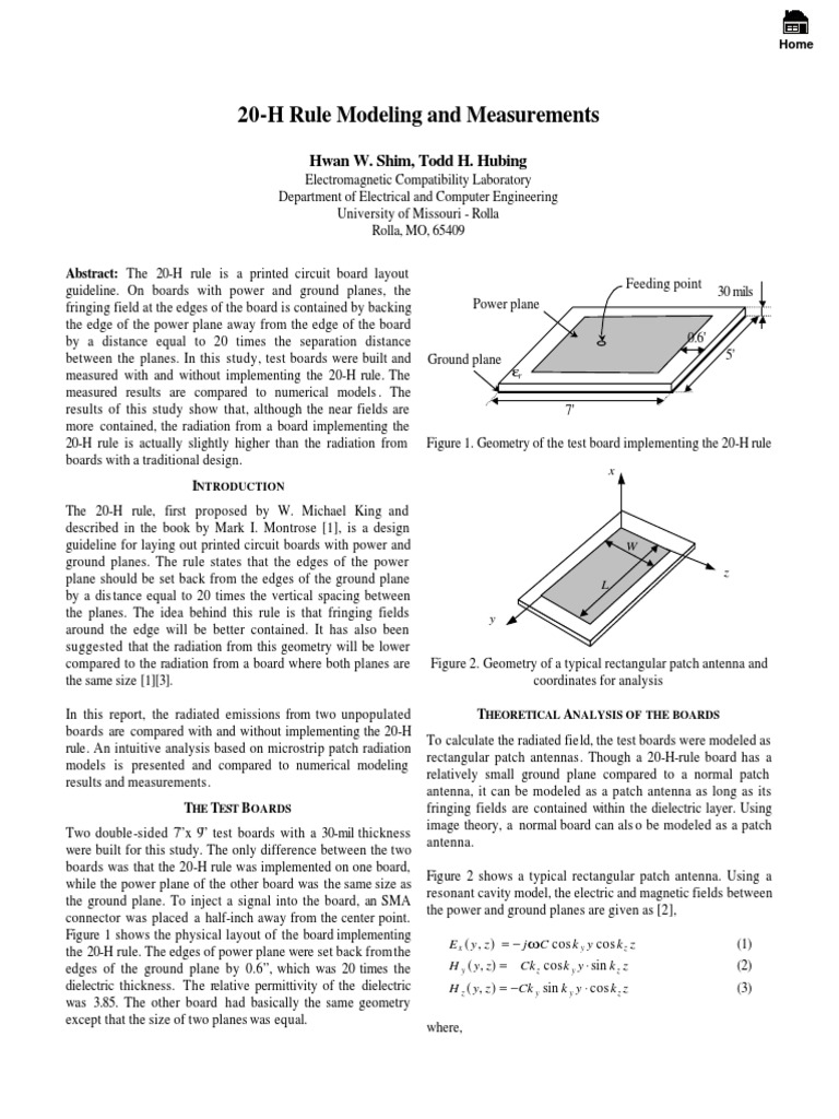 20-H Rule Modeling and Measurements | PDF | Antenna (Radio) | Decibel