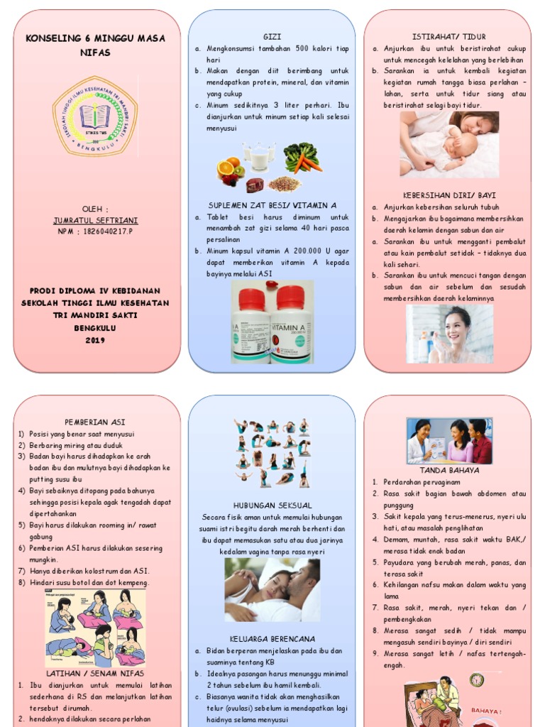 Leaflet - 6 Minggu Nifas | PDF