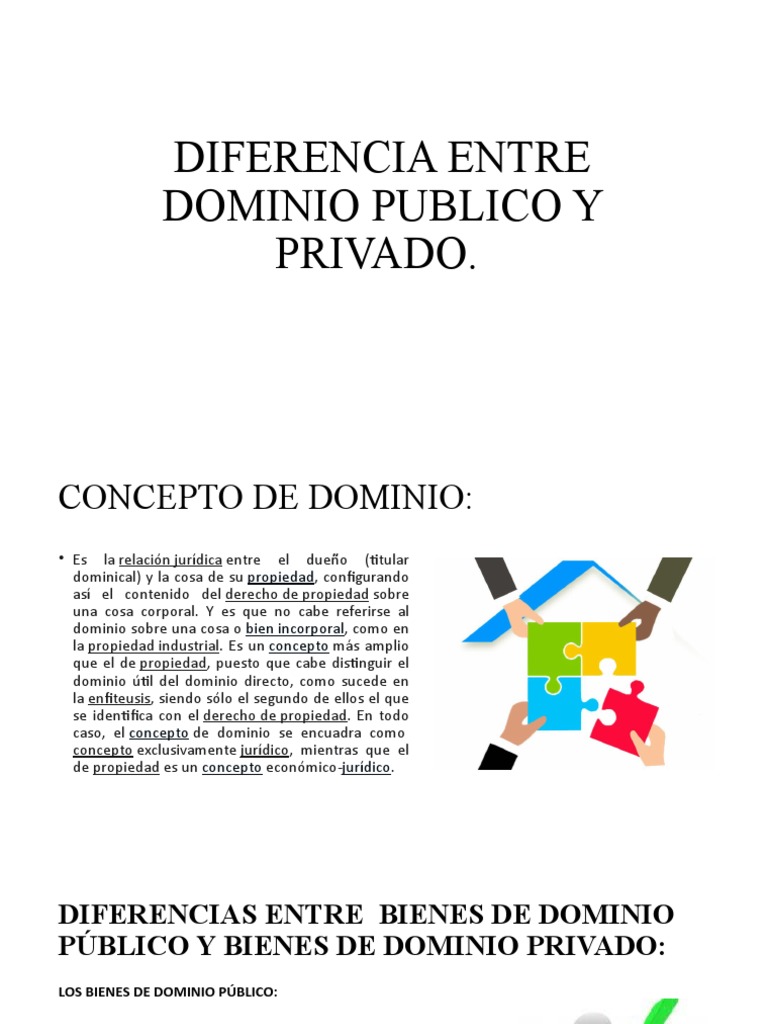 Diferencias entre dominio público y privado | PDF | Política | Ciencias ...