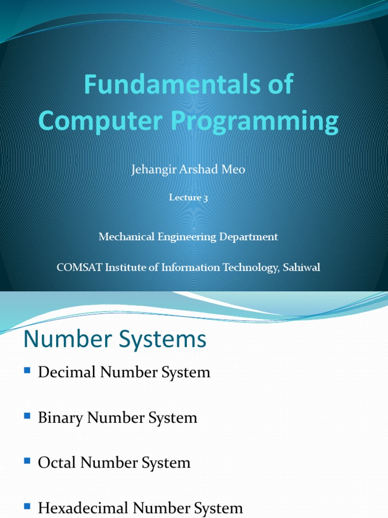 Lec3-Intro To Number System | PDF | Theory Of Computation | Notation