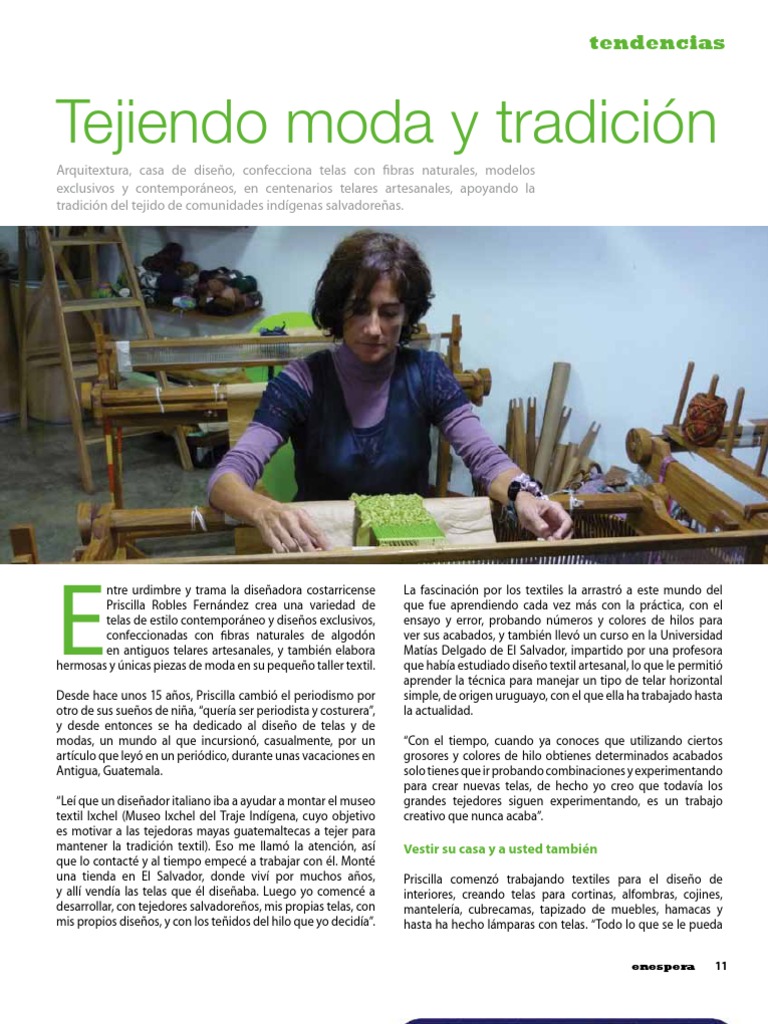 Priscilla Robles, Tejiendo Moda y Tradición | PDF | Telar | Textiles