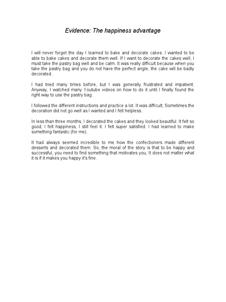 Evidence The Happiness Advantage | PDF