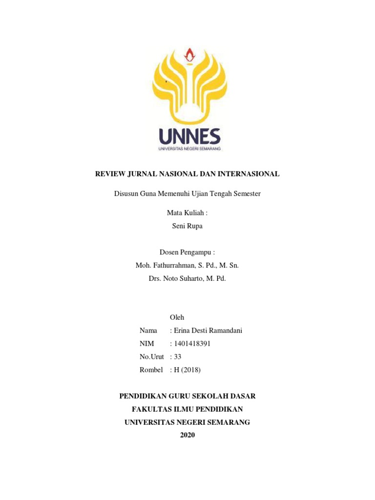Tinjauan Karya Seni Rupa dalam Jurnal Nasional dan Internasional | PDF