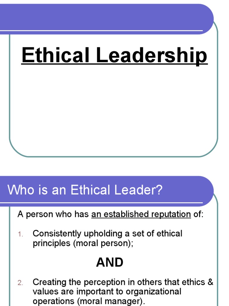 Ethical Leadership | PDF | Leadership | Behavioural Sciences