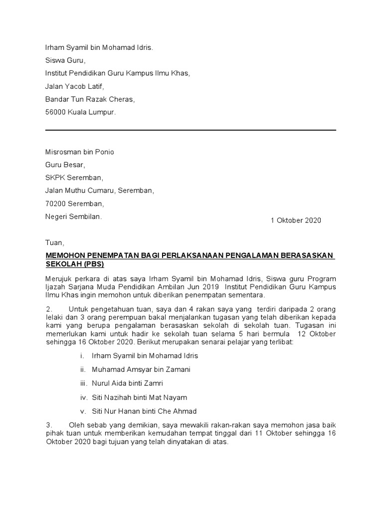 Contoh Surat Permohonan Penempatan Sekolah Surat Perm - vrogue.co Contoh Surat Permohonan Penempatan Sekolah Surat Perm - vrogue.co