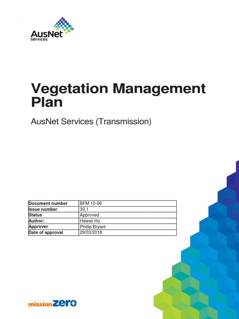 Vegetation Management Plan - Electricity Transmission Network 2018 PDF ...