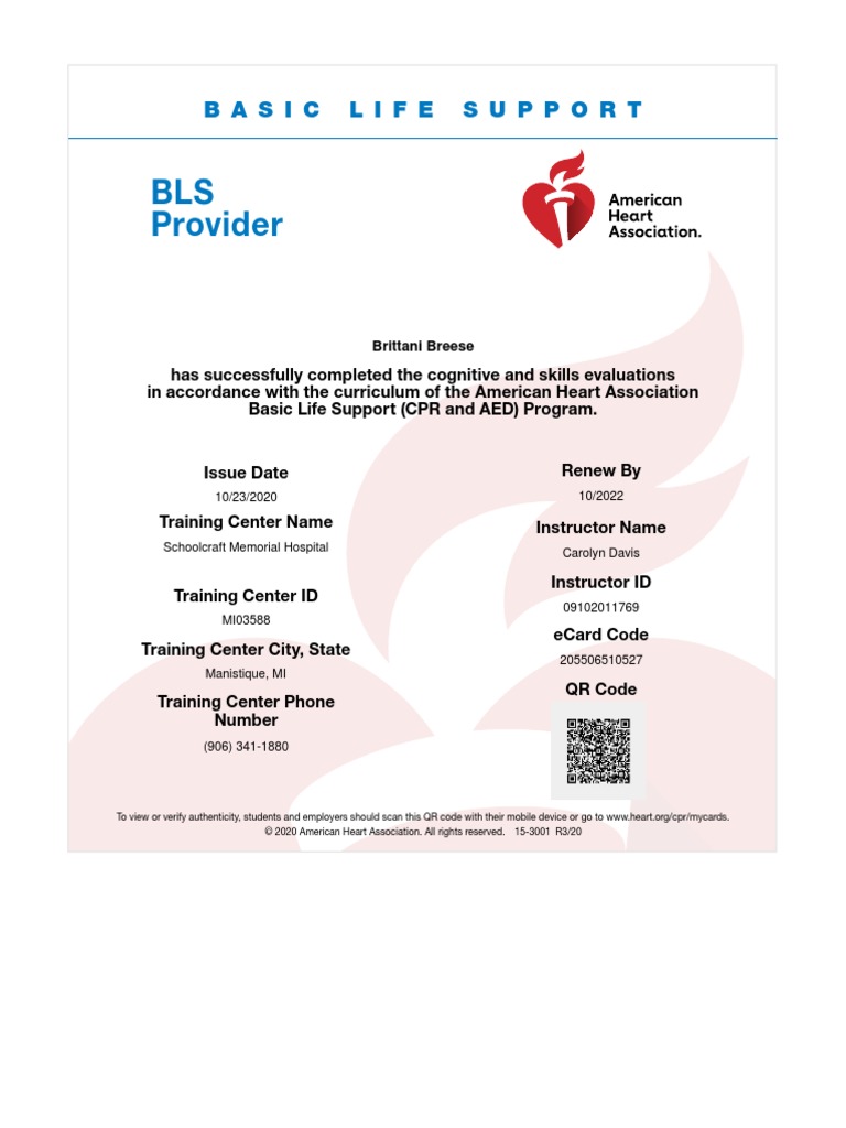 Bls Card | PDF