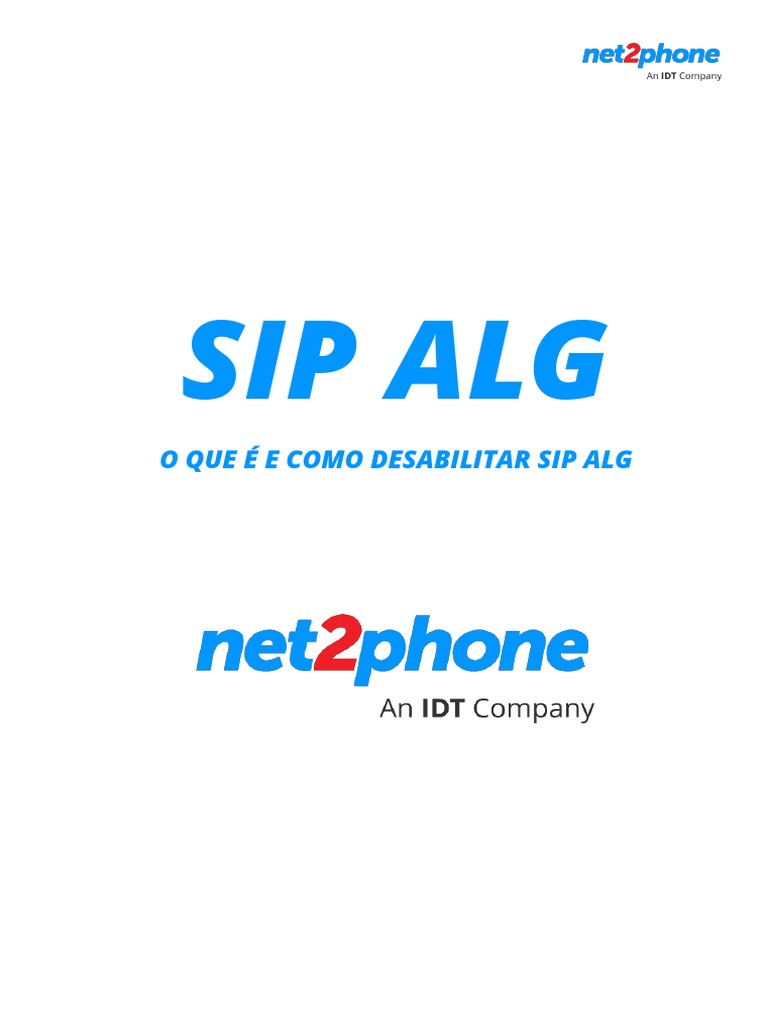 1 o Que É e Como Desabilitar Sip Alg | PDF | Protocolo de início de ...