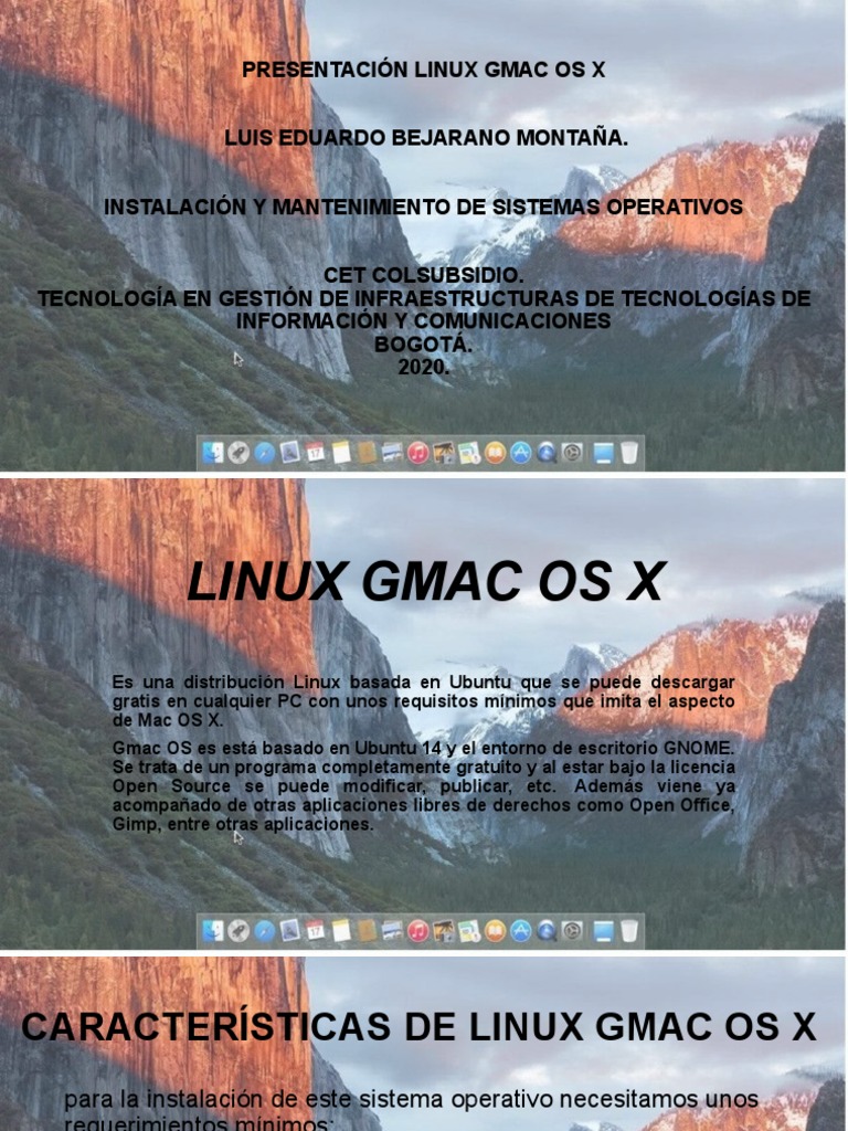 Presentación Linux Gmac | PDF | Distribución de Linux | Mac OS