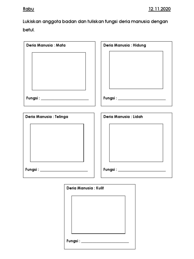 Deria Manusia Sains Tahun 1 | PDF