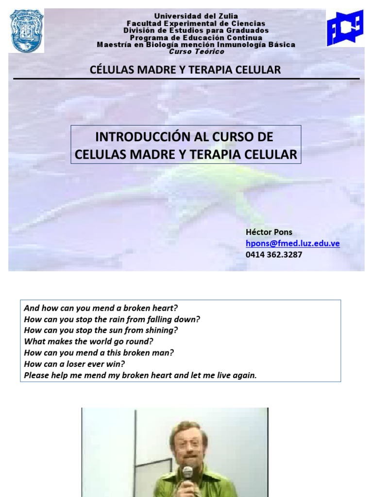 Introducción Al Curso de Celulas Madre Y Terapia Celular | PDF | Cardiac Muscle | Stem Cell