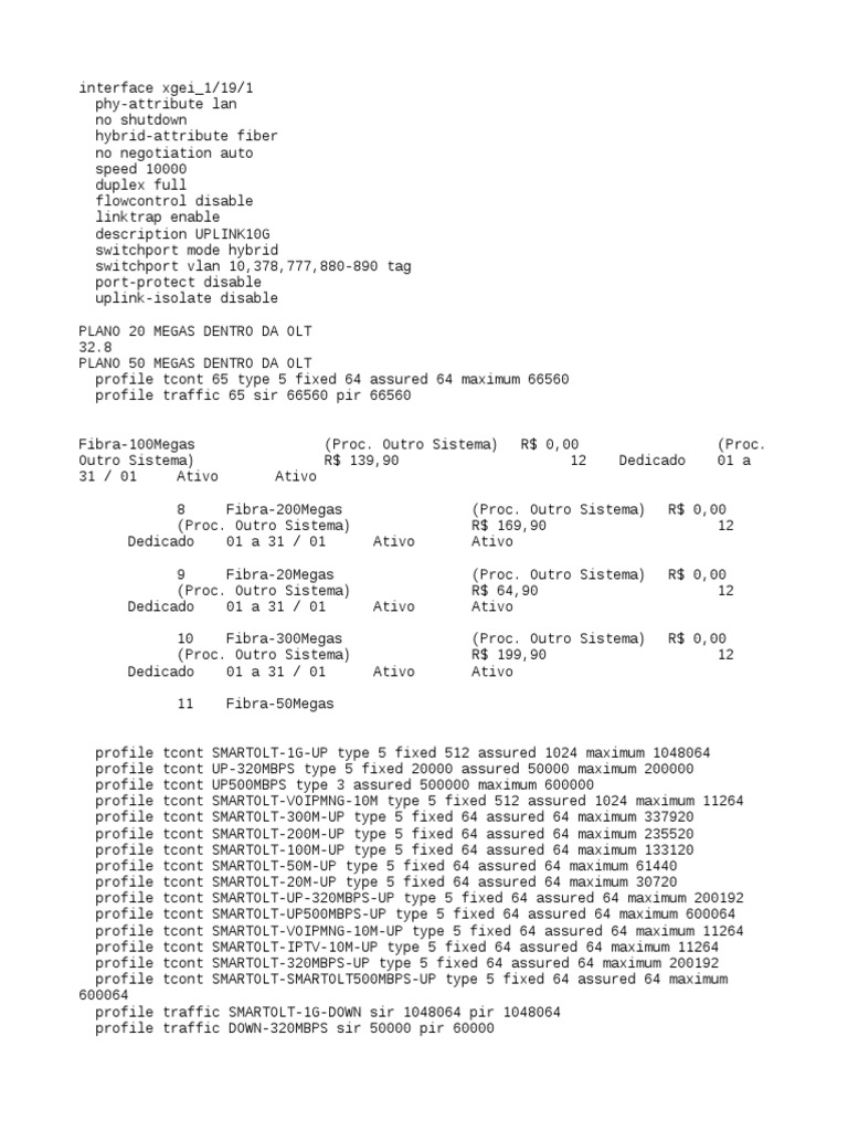 Script Criar Profiles Da Olt para o RBX | PDF | Telecommunications Infrastructure | Computer ...