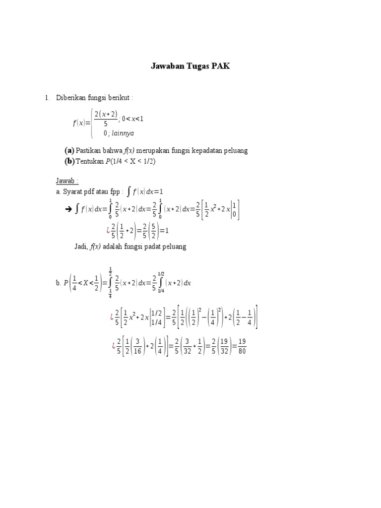 Jawaban Tugas PAK | PDF