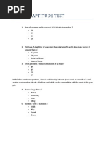 Math Aptitude Test Questions & Answers | PDF | Area | Mathematics