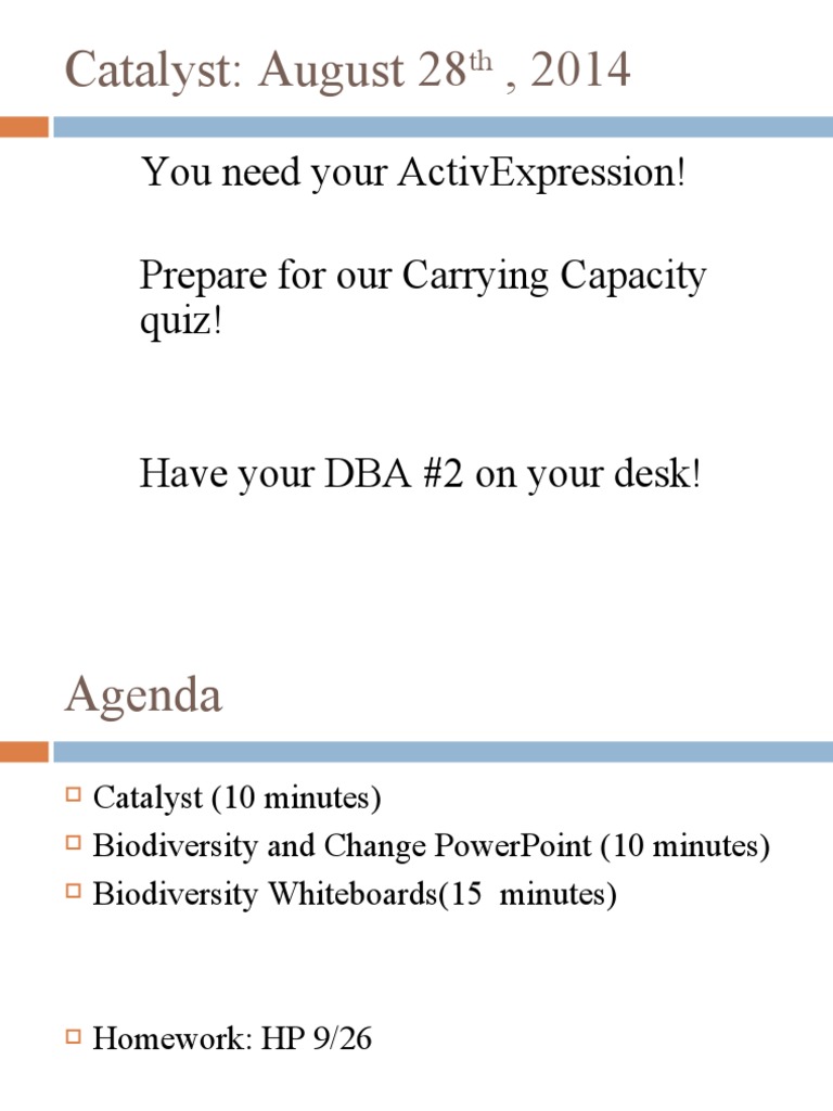 You Need Your Activexpression! Prepare For Our Carrying Capacity Quiz ...