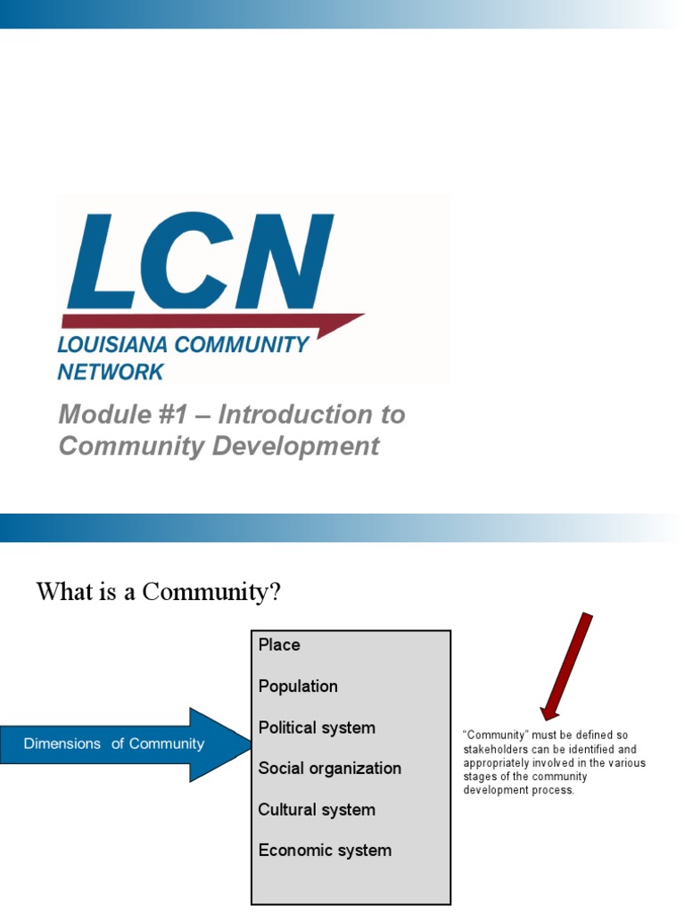 Module #1 - Introduction To Community Development | PDF | Community ...