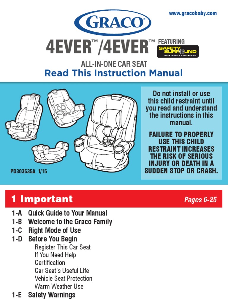 Graco Manual | PDF | Seat Belt | Vehicles
