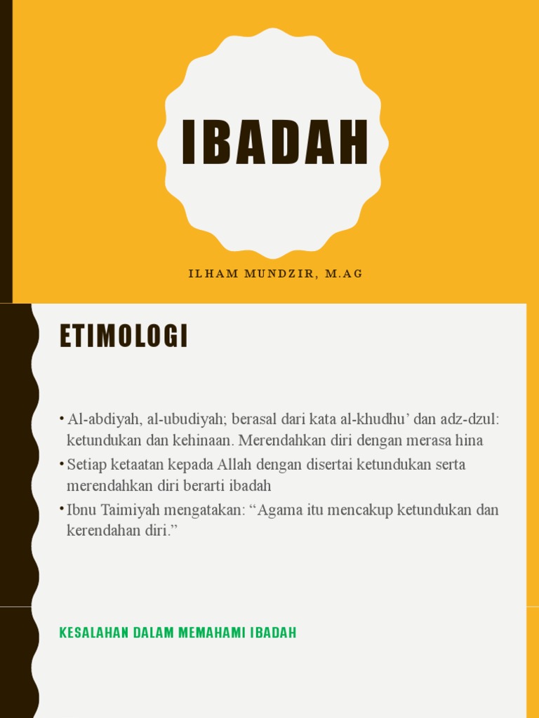 Memahami Konsep Ibadah dalam Islam | PDF | Agama & Spiritualitas