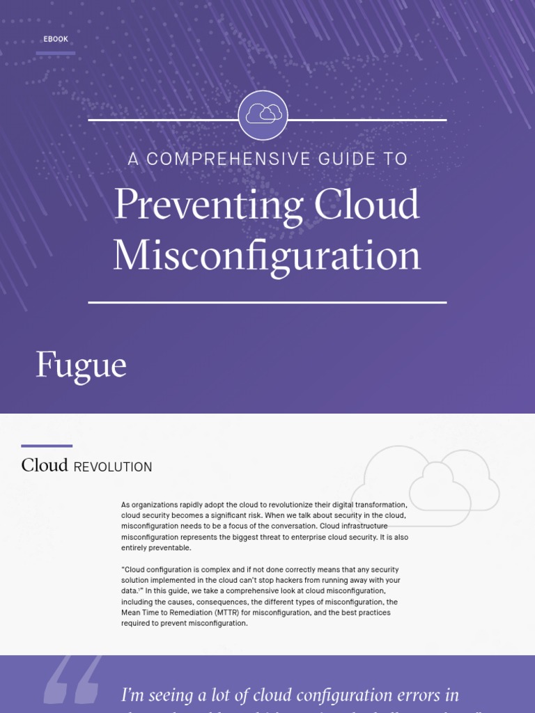 A Comprehensive Guide To Preventing Cloud Misconfiguration (Ebook) | PDF | Cloud Computing ...