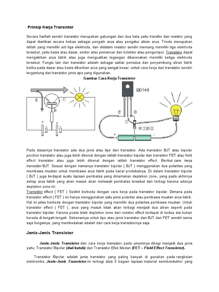 Prinsip Kerja Transistor | PDF