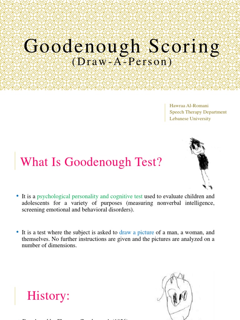 Goodenoughs Draw A Man Test | PDF | Neuroscience | Cognition