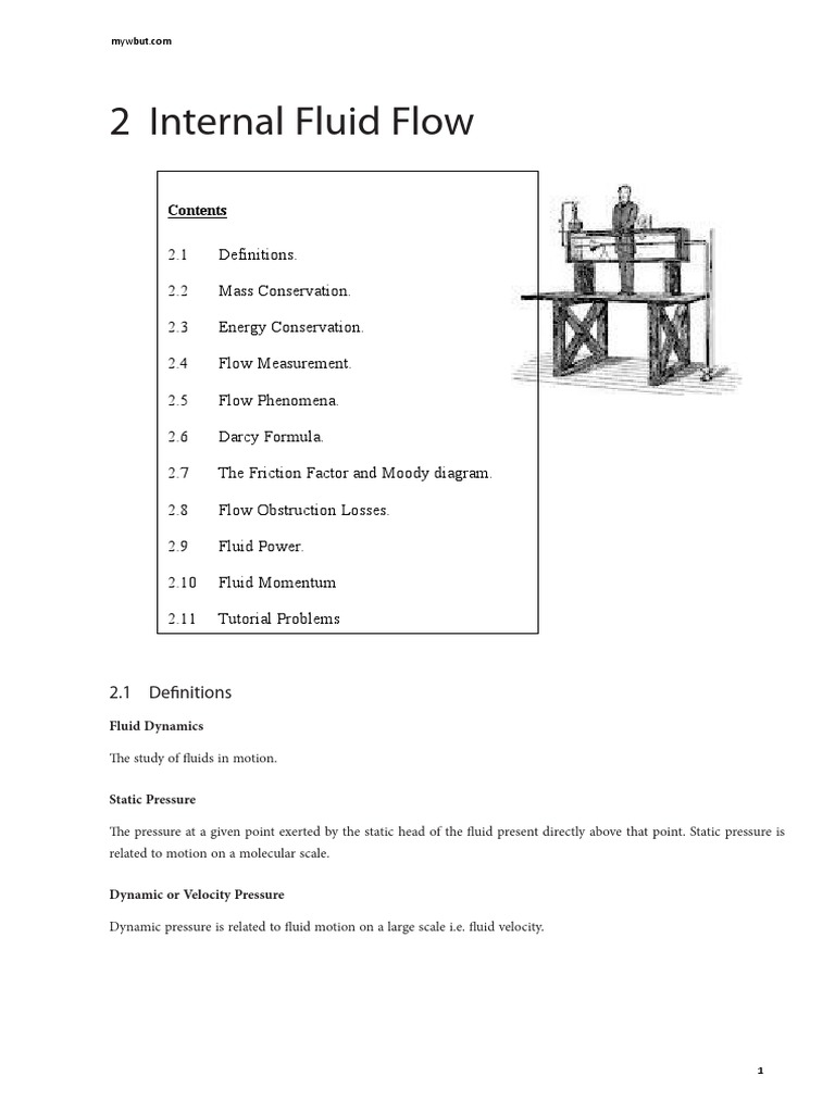 2 Internal Fluid Flow: &RQWHQWV | PDF | Fluid Dynamics | Reynolds Number