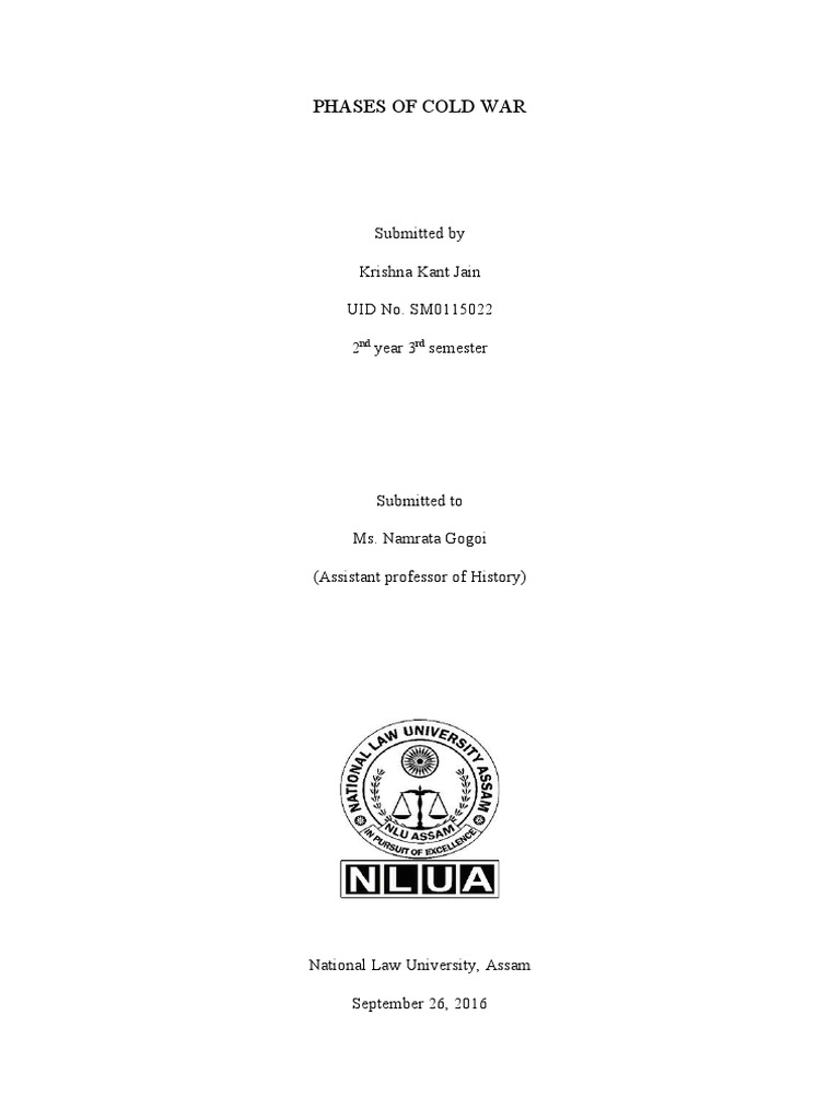 Phases of Cold War | PDF | Cold War | Marshall Plan