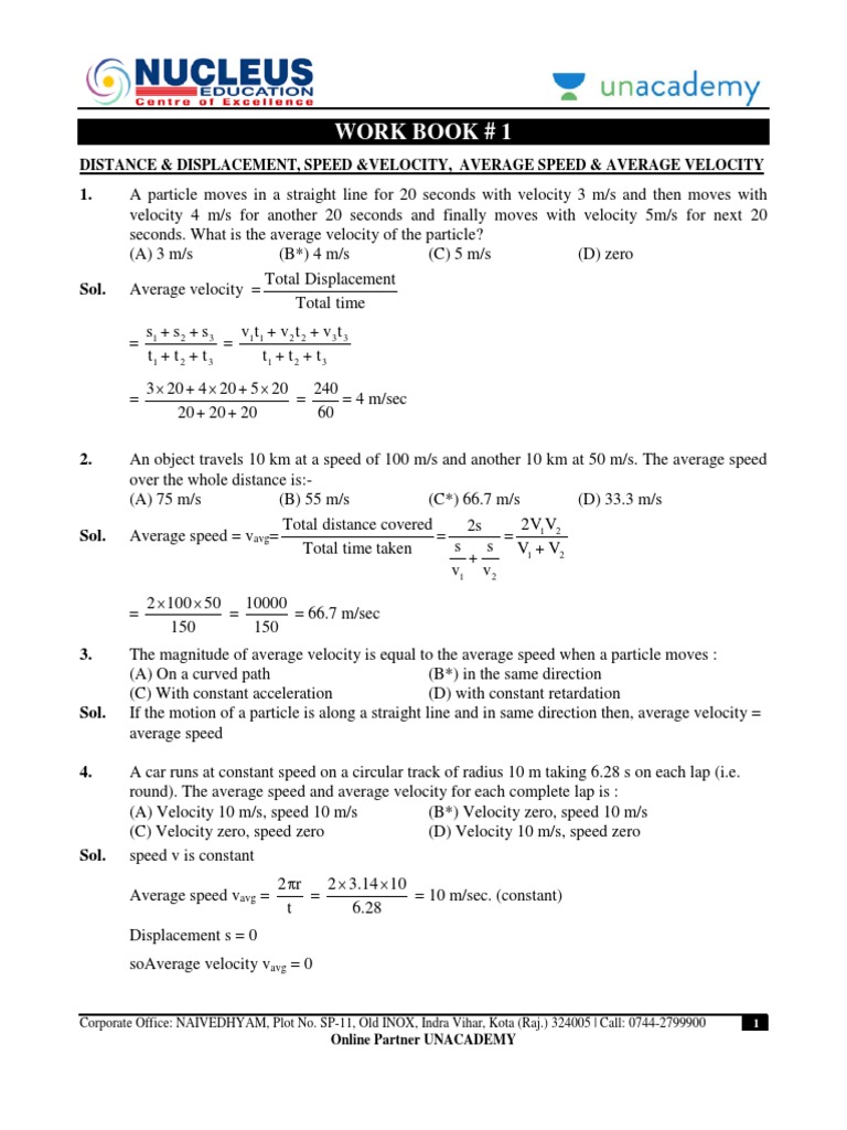 Kinematics: Distance, Displacement, Speed | PDF | Velocity | Speed