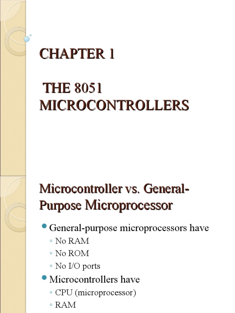 Lecture 01 | PDF | Microcontroller | Embedded System