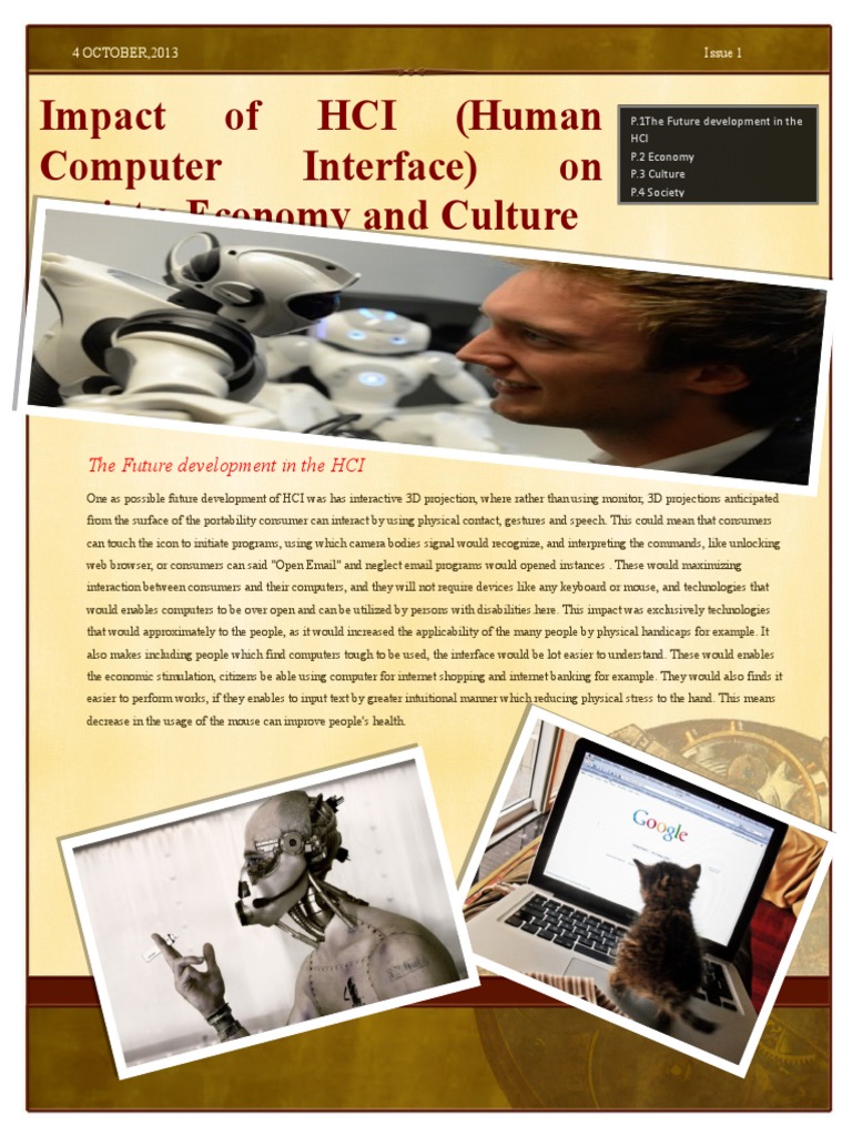 Impact of HCI (Human Computer Interface) On Society, Economy and Culture | PDF | Human–Computer ...