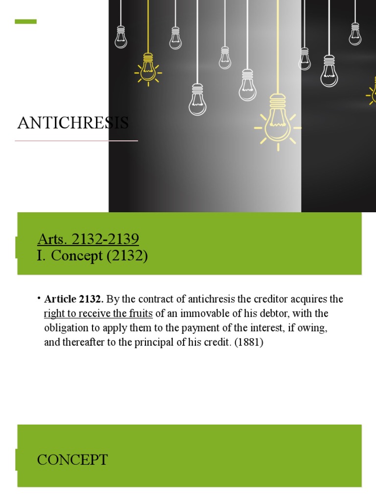 Antichresis-Ppt-Rfbt 3 | PDF | Debt | Foreclosure