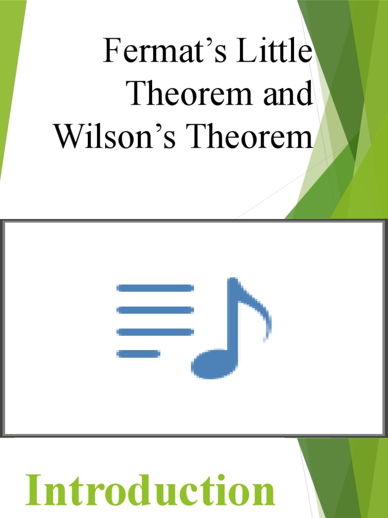 Fermat's Little Theorem and Wilson's Theorem | PDF | Prime Number | Numbers