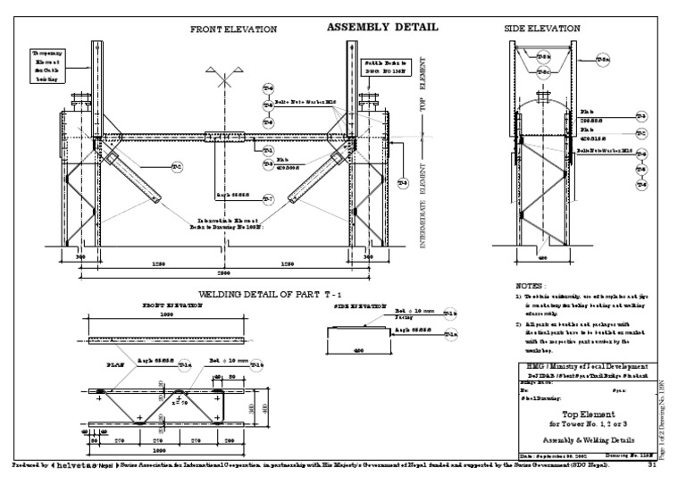 Assembly Detail: Side Elevation Front Elevation | PDF | Mechanical ...