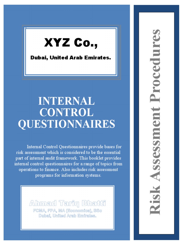 XYZ Co.,: Internal Control Questionnaires | Download Free PDF | Cheque ...