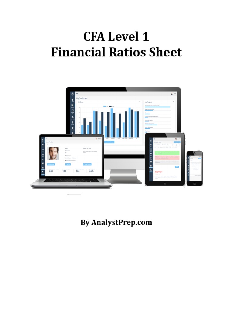 CFA Level 1 Financial Ratios Sheet | PDF | Finance & Money Management