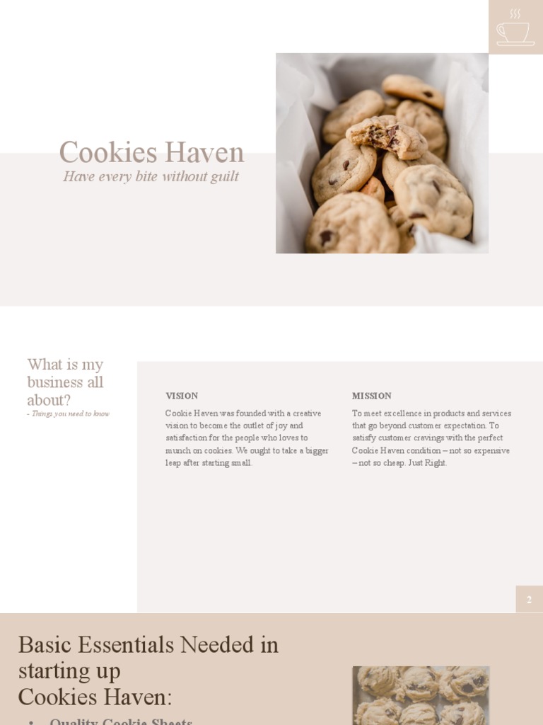 Cookies Haven: A Vision and Mission to Satisfy Customer Cravings with ...