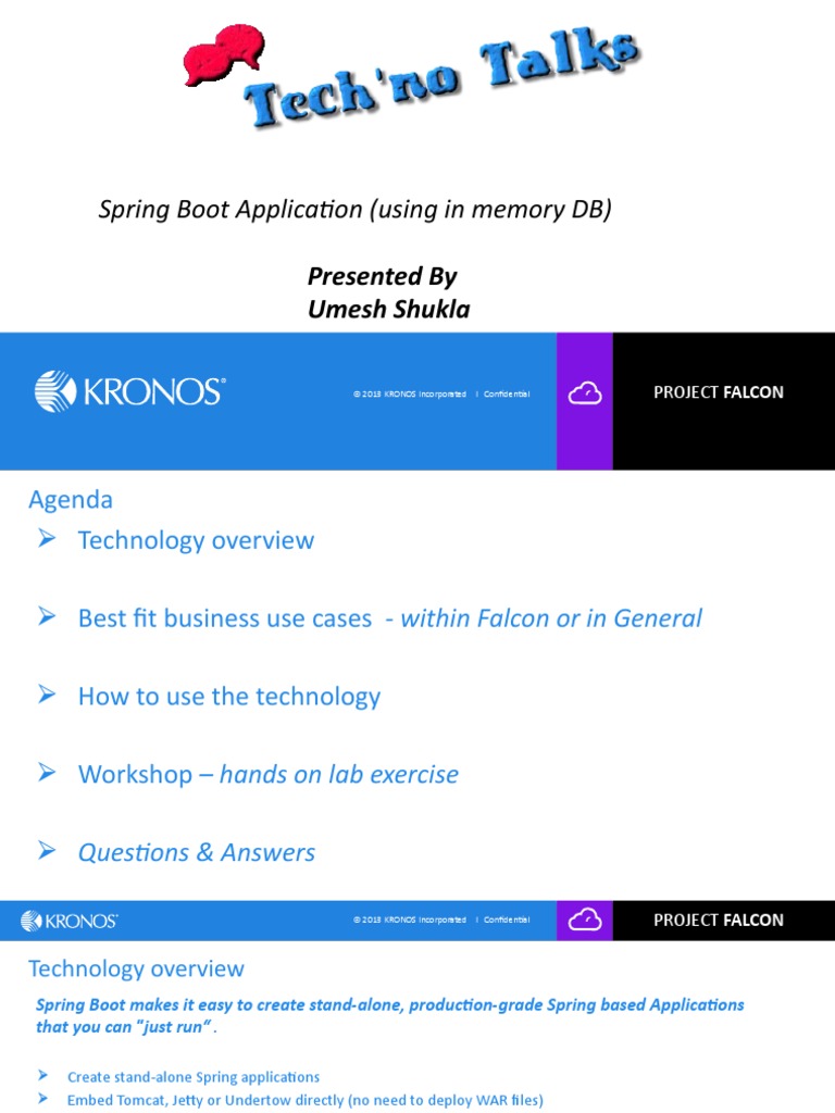 Spring Boot Application Using In Memory Db Presented By Umesh Shukla Pdf Computing