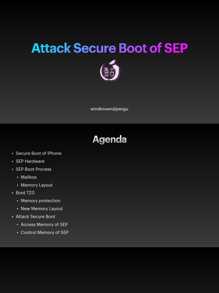 Attack Secure Boot of SEP: Windknown@pangu | Download Free PDF ...