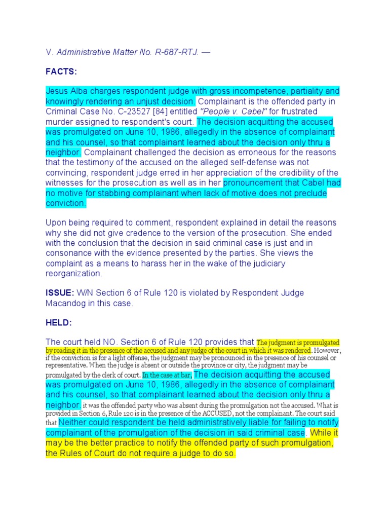 Ramirez VS Macandog Case Digest | PDF