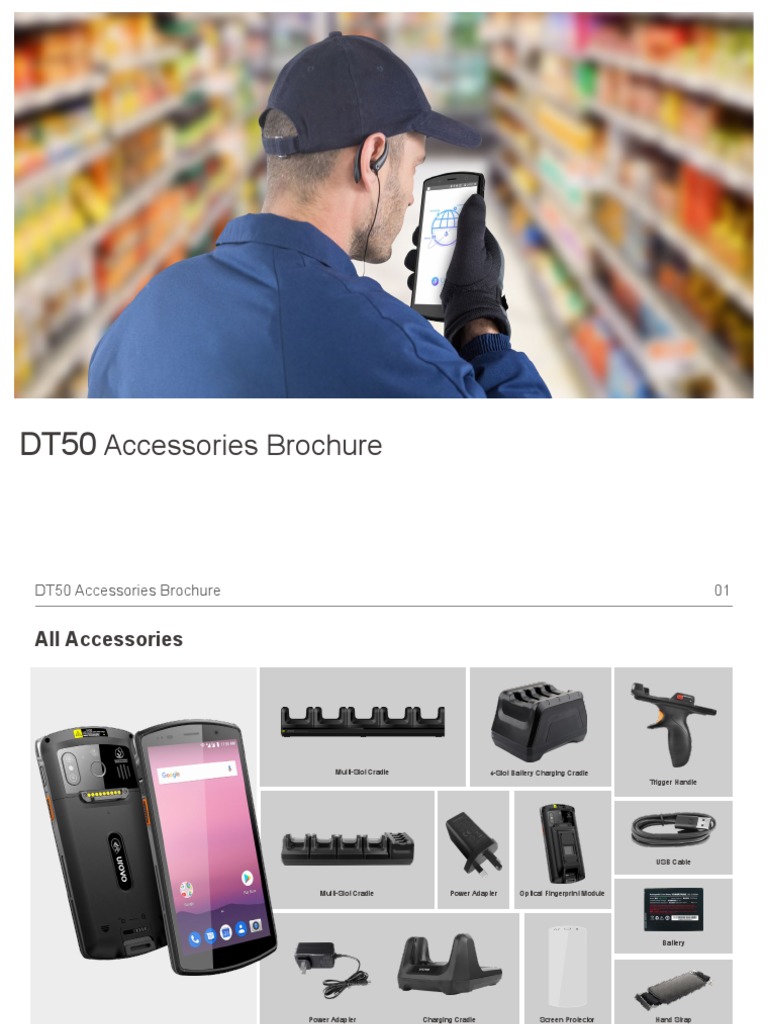 DT50 Accessories & Charging Solutions | PDF | Battery Charger | Usb
